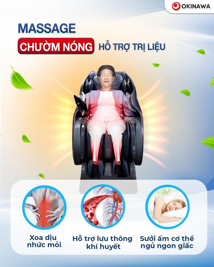 Ghế massage Okinawa ITECH 7D - Đỉnh cao chăm sóc sức khỏe